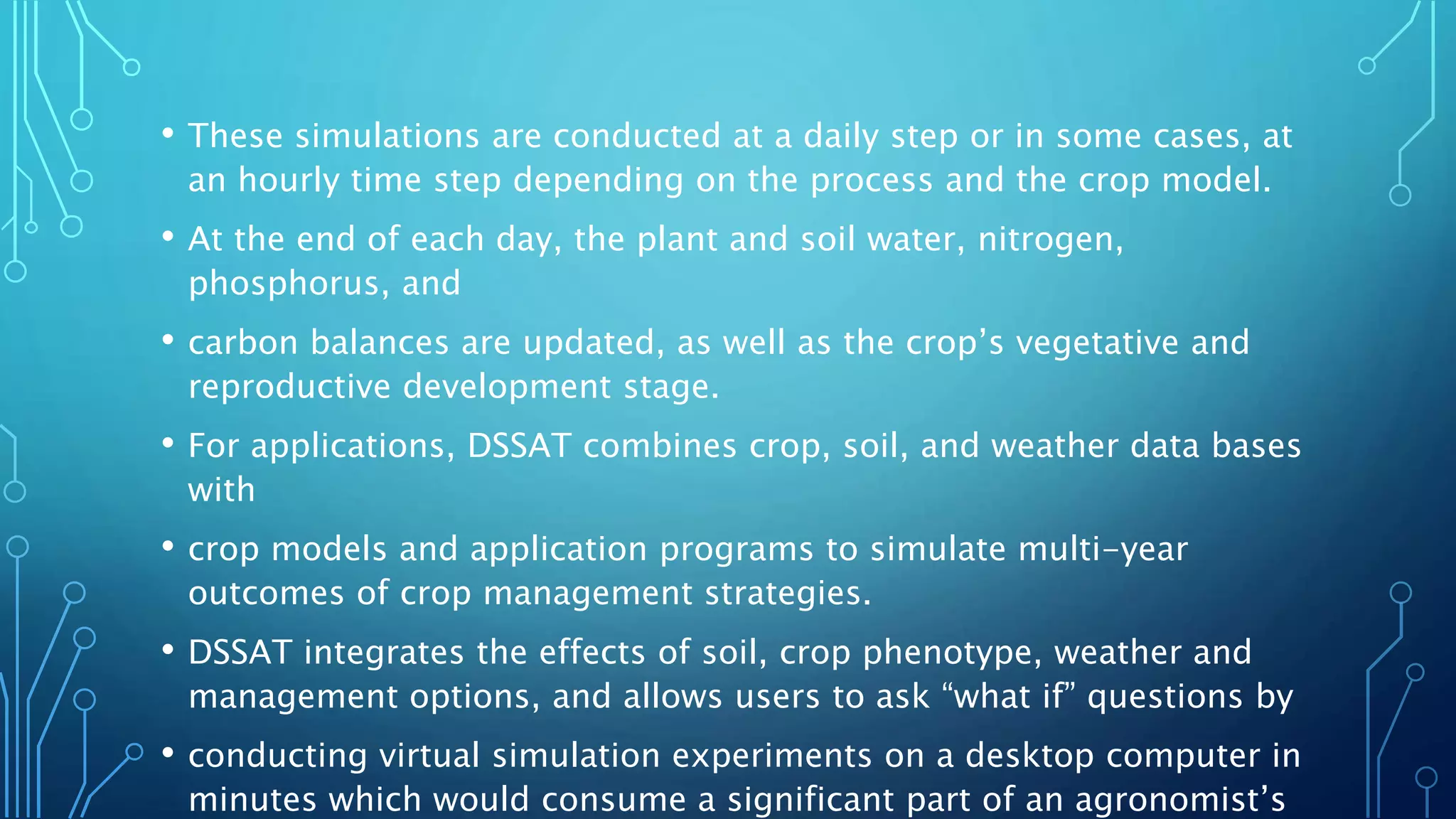 Applications of dssat charles | PPTX