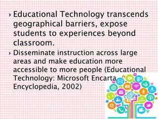 Applications of educational technology | PPT