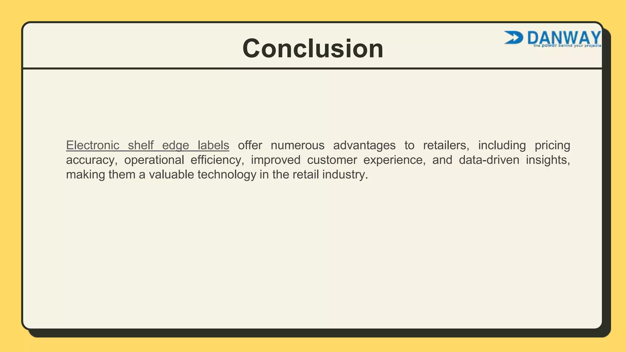 Applications of Electronic Shelf Edge Labels.pptx
