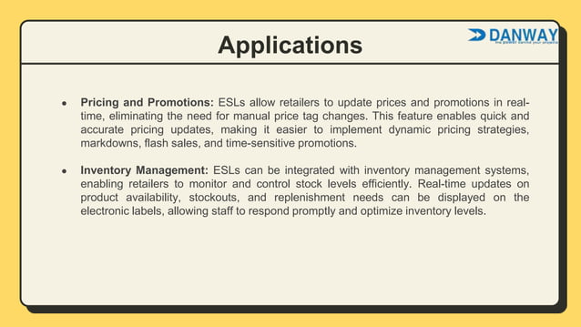 Applications of Electronic Shelf Edge Labels.pptx