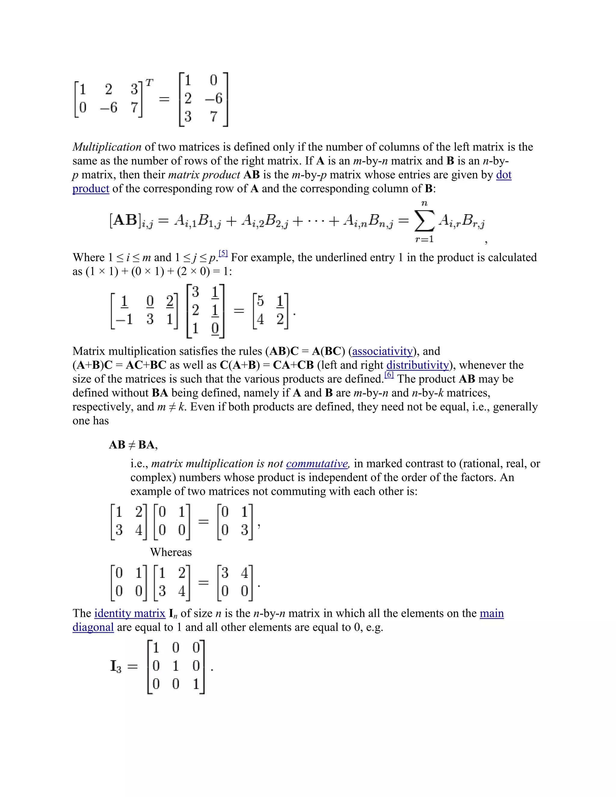 Applications of Matrices | DOCX