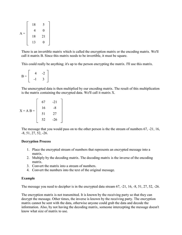 Applications of Matrices | DOCX | Physics | Science