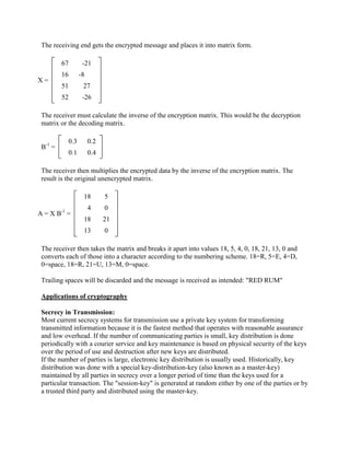 Applications of Matrices | DOCX