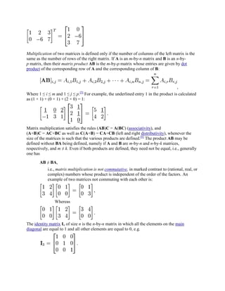 Applications of Matrices | DOCX