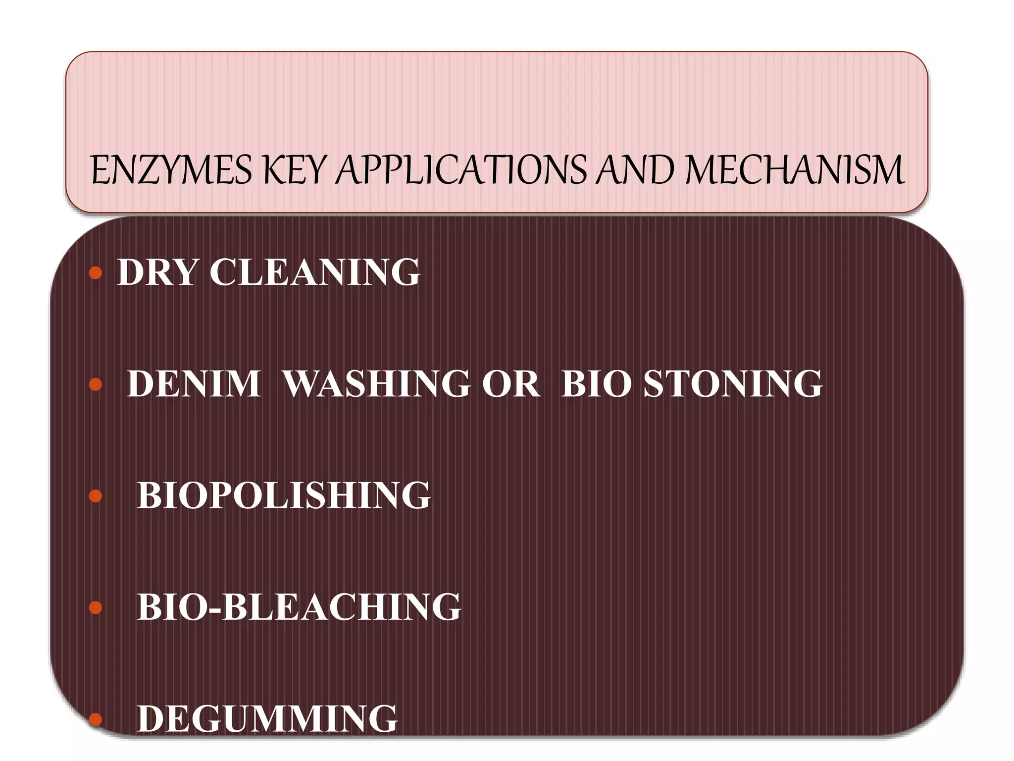 Applications of enzymes in textiles | PPTX
