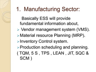 Applications of ess | PPTX