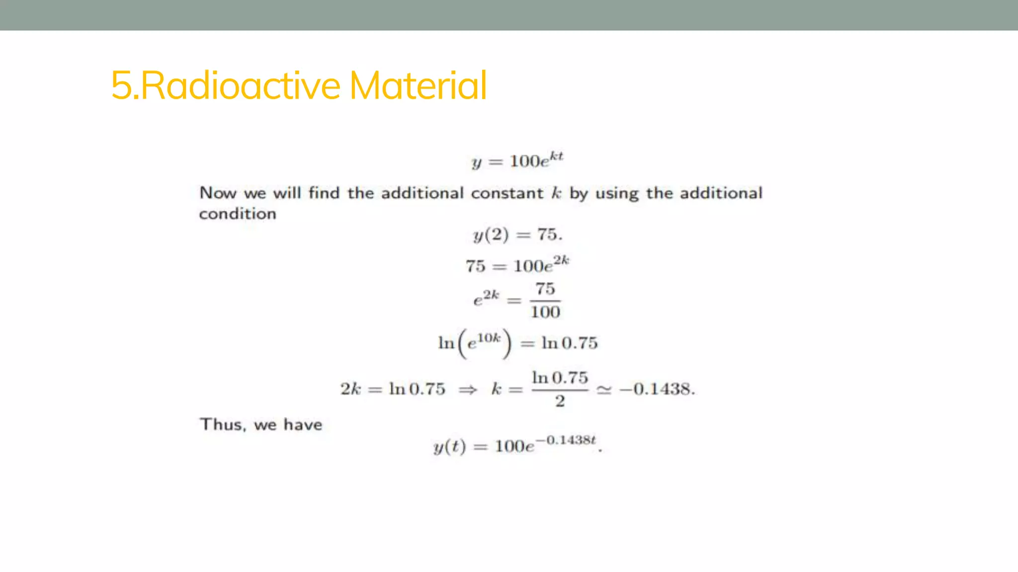 FIRST ORDER DIFFERENTIAL EQUATION | PPTX