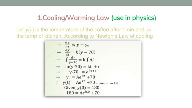 FIRST ORDER DIFFERENTIAL EQUATION | PPTX