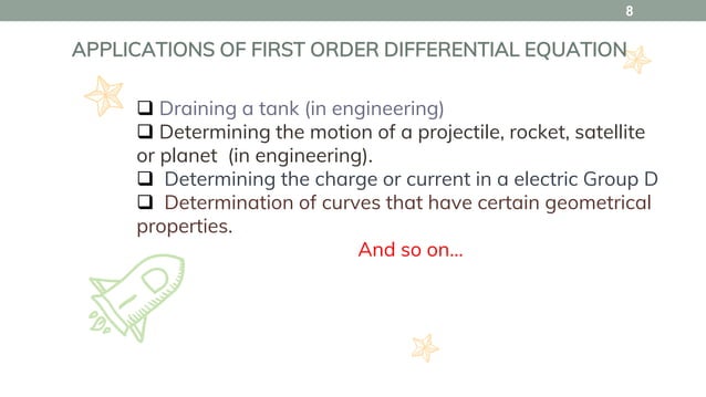 FIRST ORDER DIFFERENTIAL EQUATION | PPTX