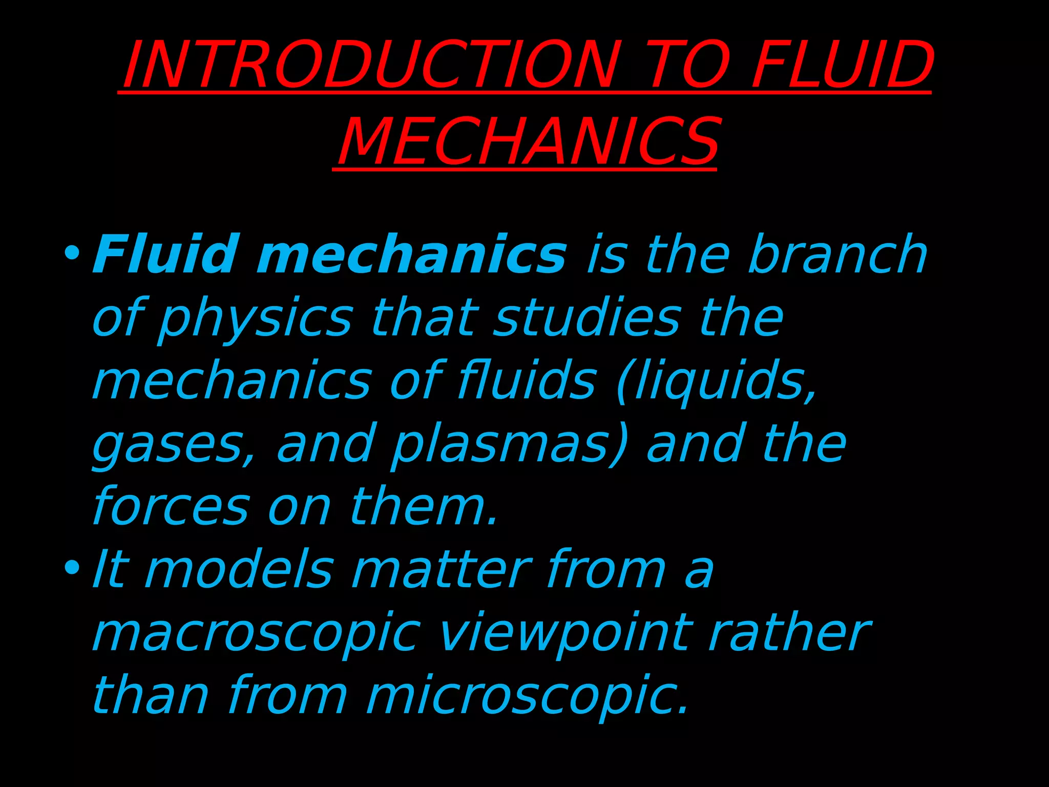 Applications of fluid mechanics | PDF