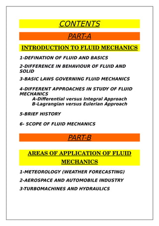 Applications of fluid mechanics | PDF