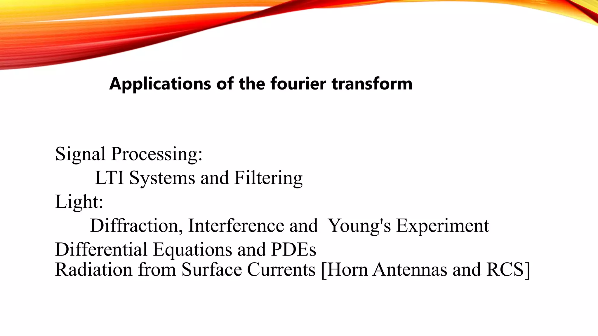 Applications of fourier series in electrical engineering | PPTX
