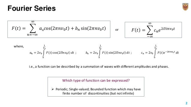 Fourier Series And Applications Of Fourier Transform