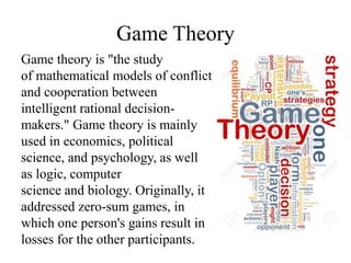 Applications of game theory on event management | PPTX