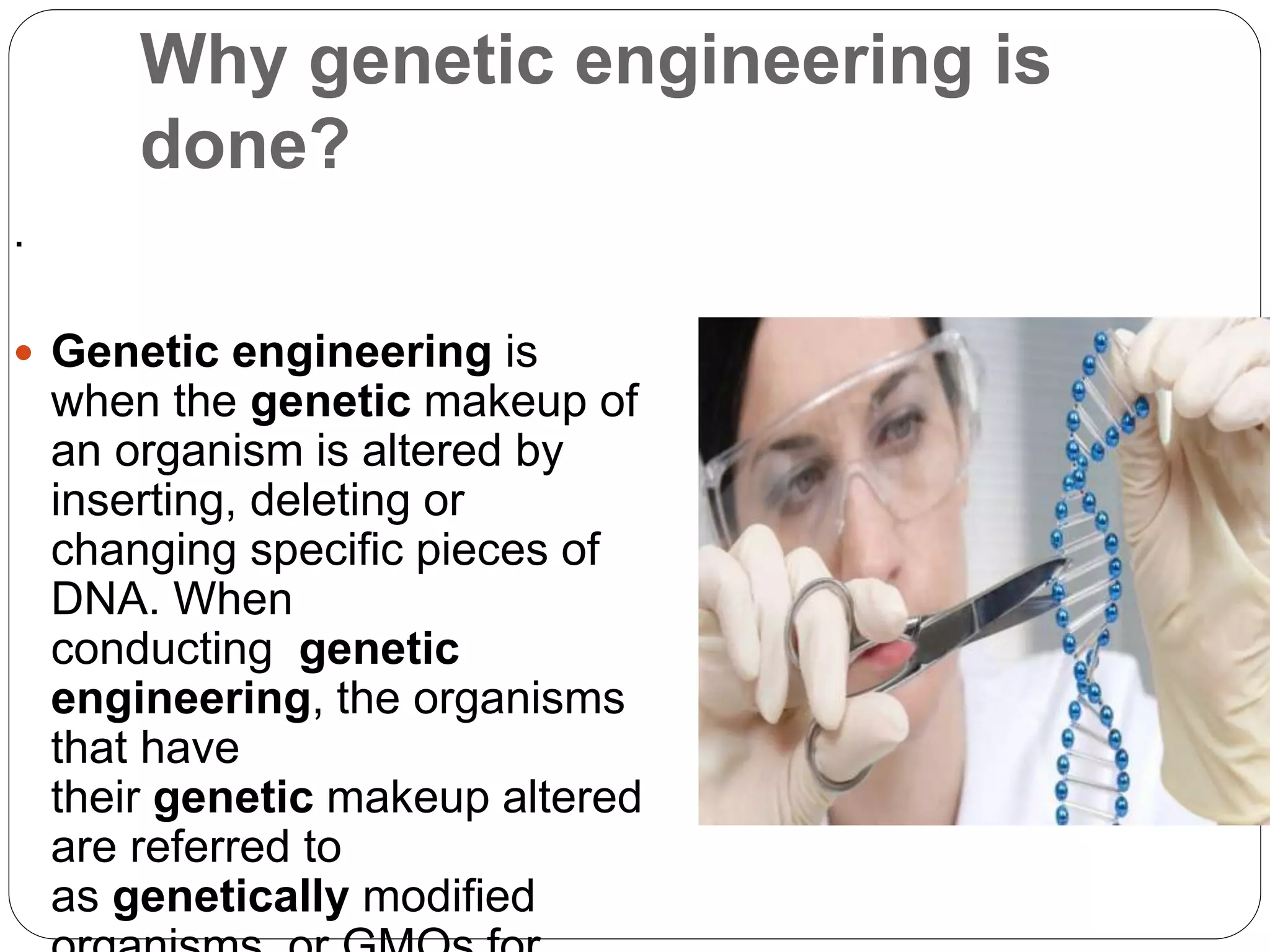 Applications of genetic engineering in medicine | PPTX