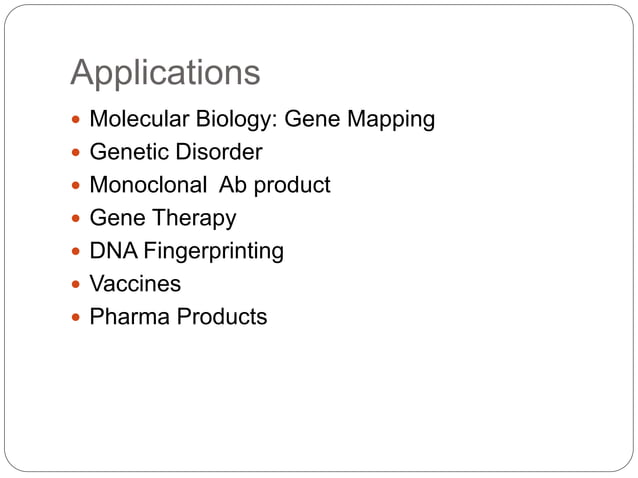 Applications of genetic engineering in medicine | PPTX | Biotech and ...