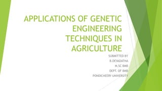 Genetic Engineering Agriculture