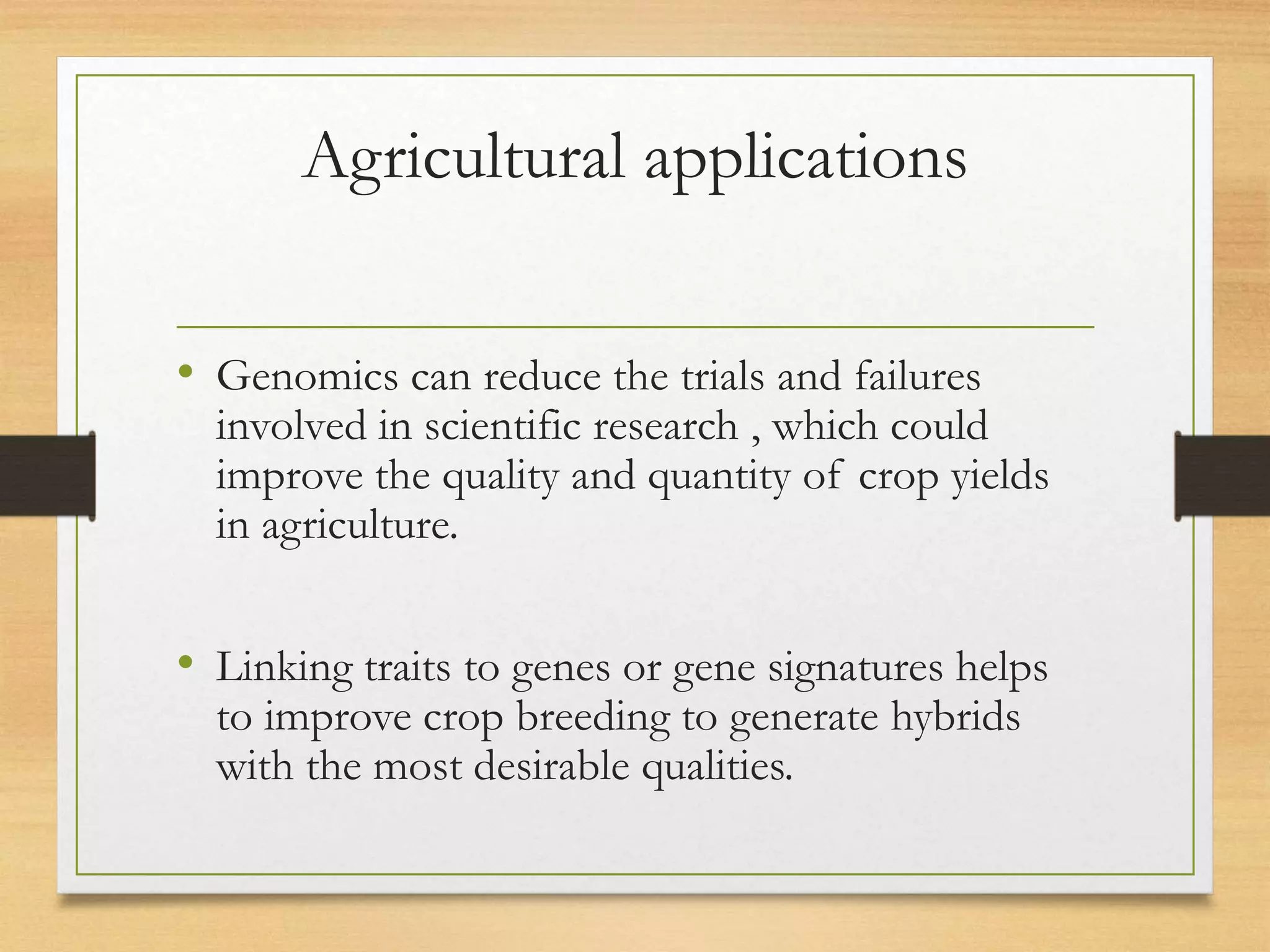 Applications of genomics and proteomics ppt | PPTX