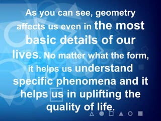 Applications of geometry | PPTX