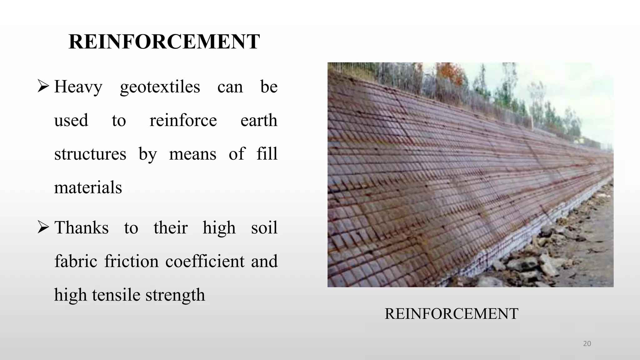 Applications of geotextiles | PPTX