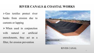 Applications of geotextiles | PPTX