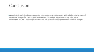 Applications of gis in irrigation | PPTX
