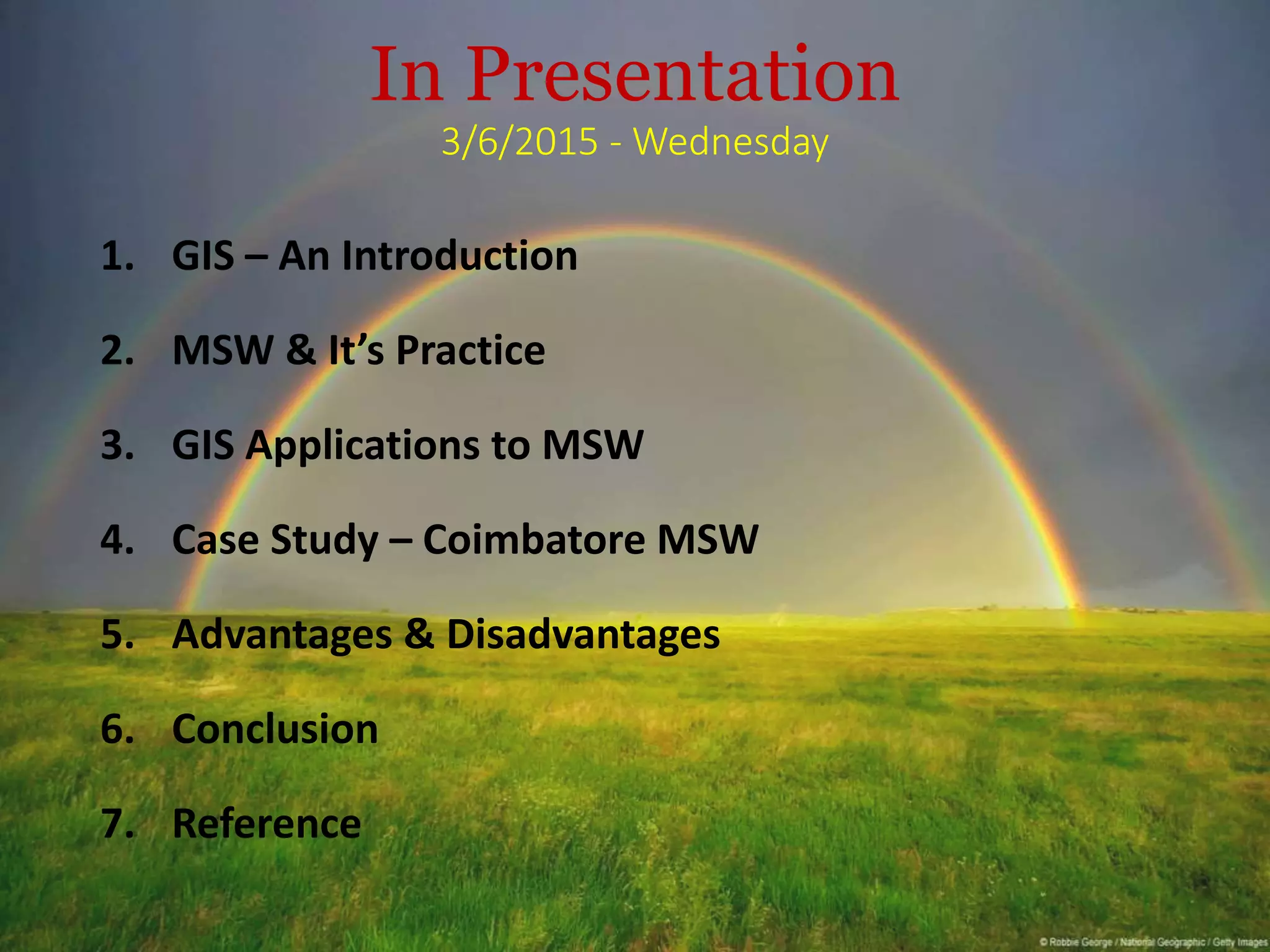 Applications of GIS in Municipal Solid Waste Management | PPTX