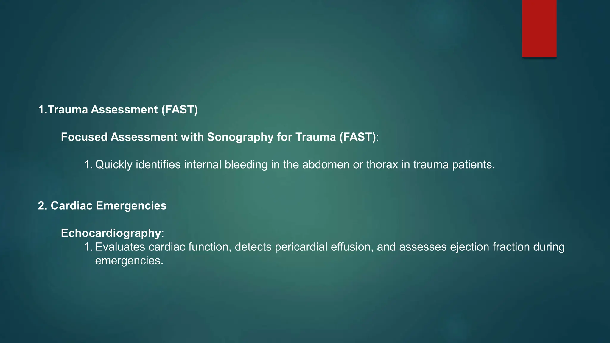 Applications of Handheld Ultrasound in Point of Care Settings | PPTX