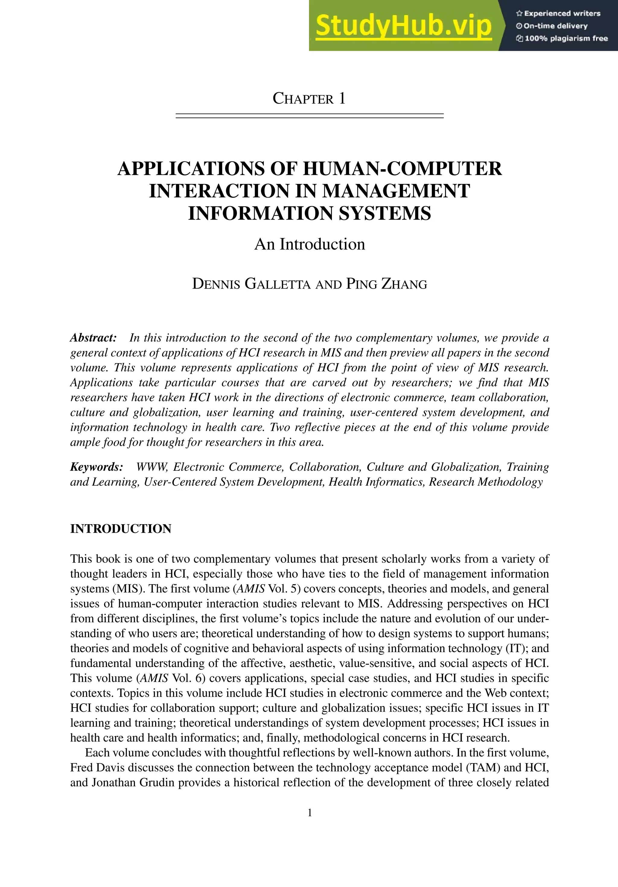 APPLICATIONS OF HUMAN-COMPUTER INTERACTION IN MANAGEMENT INFORMATION SYSTEMS | PDF