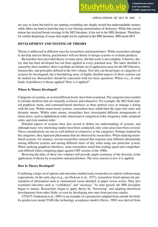 APPLICATIONS OF HUMAN-COMPUTER INTERACTION IN MANAGEMENT INFORMATION SYSTEMS | PDF