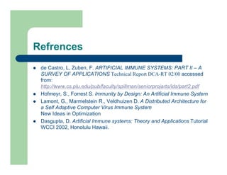 Applications of immune system computing | PPT