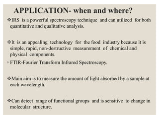 Applications of infrared spectroscopy | PPTX