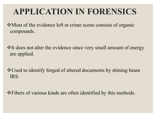 Applications of infrared spectroscopy | PPTX