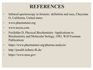 Applications of infrared spectroscopy | PPTX