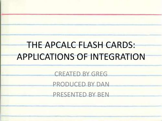 Applications of integration | PPT