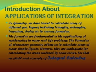 PPT ONAPPLICATIONS OF INTEGRATION 2003.ppt