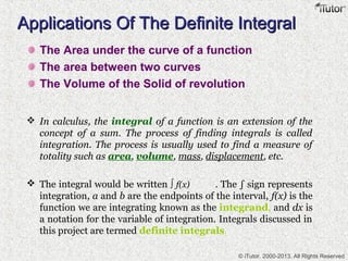 Applications of Integrations | PPT