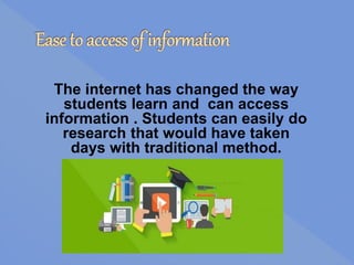 Applications of internet in education (1) (1) | PPTX