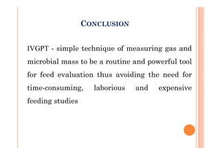 Applications of in vitro gas production technique. Avijit Dey. 4th June ...