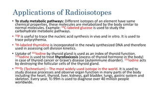 Applications of Isotopes in Medicine | PPTX