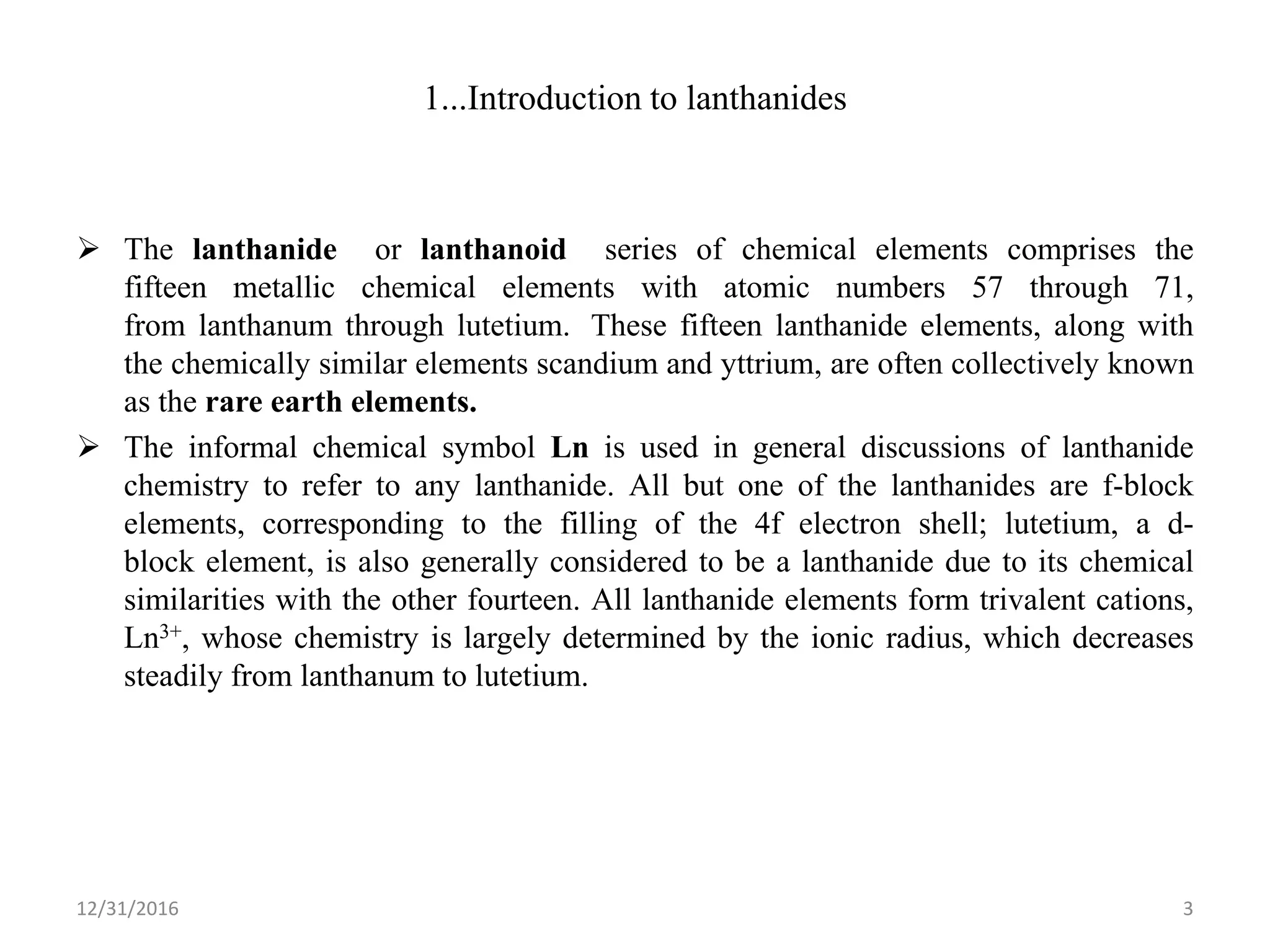 Applications of lanthanides | PPTX