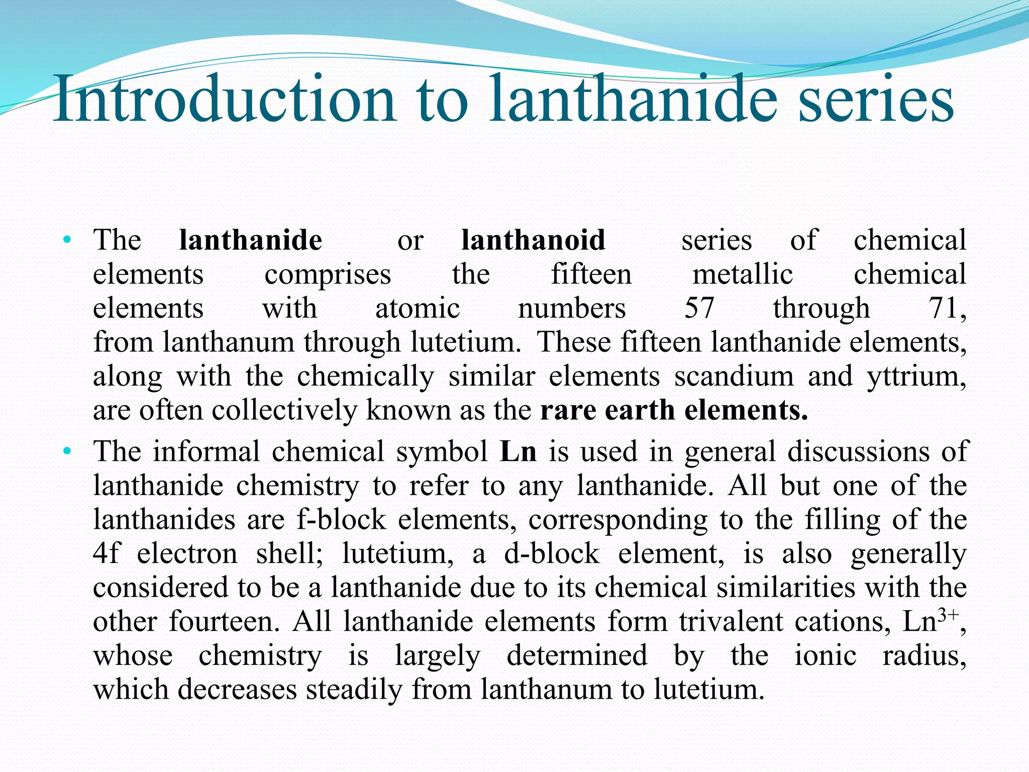 Applications of lanthanids (rare earth) | PPTX