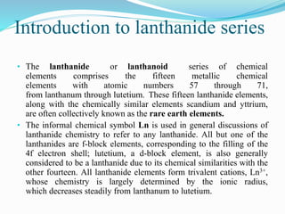 Applications of lanthanids (rare earth) | PPTX