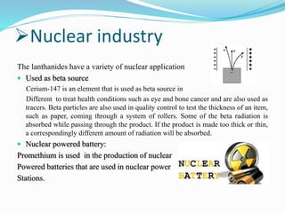 Applications of lanthanids (rare earth) | PPTX