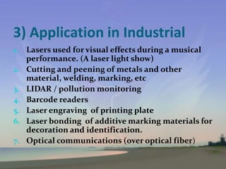 Applications of laser | PPTX