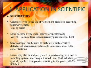 Applications of laser | PPTX