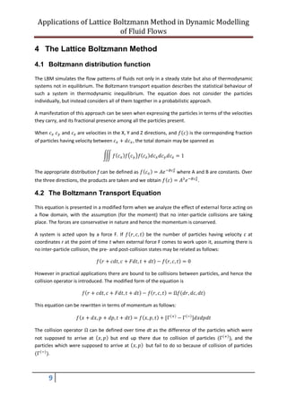 Applications of Lattice Boltzmann Method in Dynamic Modelling of Fluid Flows | PDF