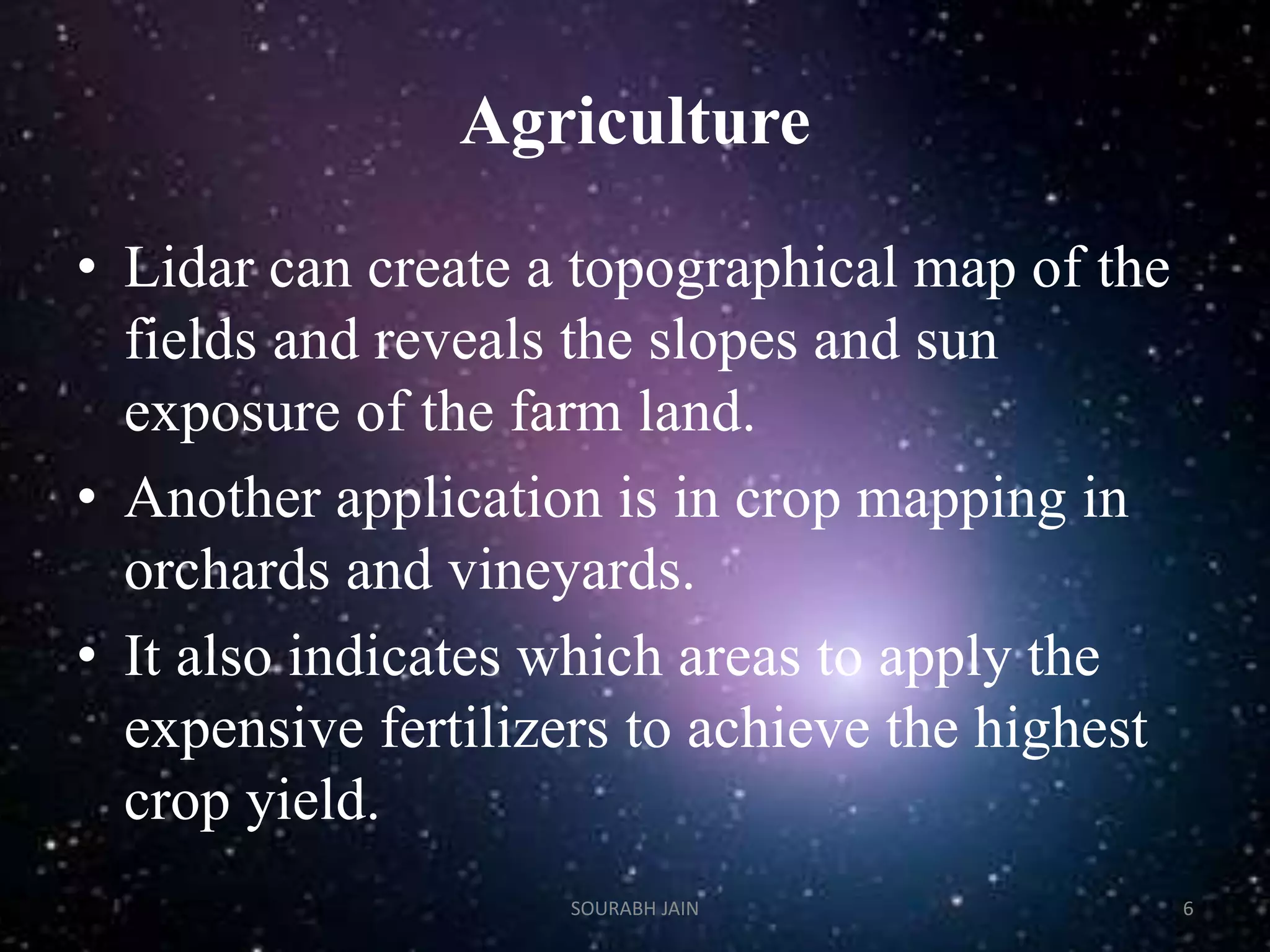 Applications of lidar technology | PPTX