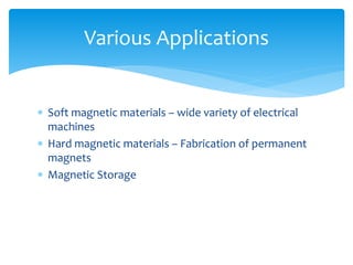 Applications of magnetics | PPTX
