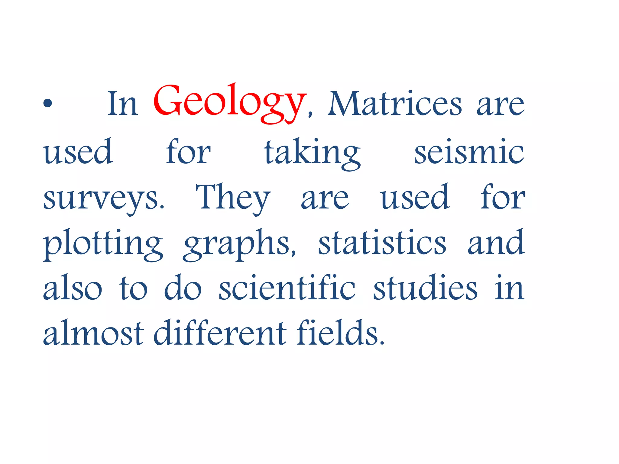 Applications of matrices in real life | PPTX